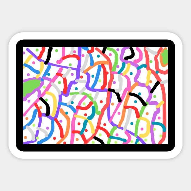 Colorful Abstract Art - Abstract Digital Art - Sticker | TeePublic